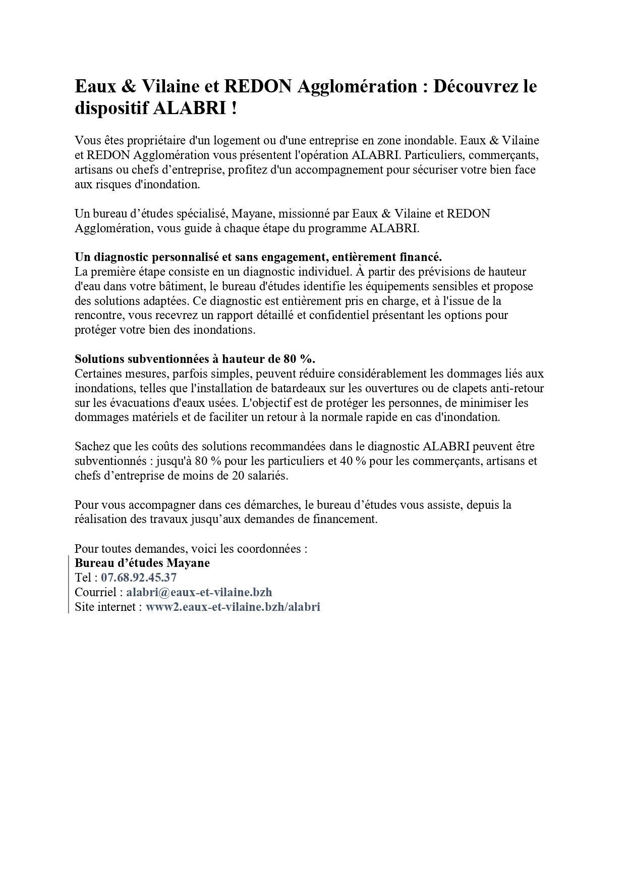 Dispositif ALABRI - Béganne (56)